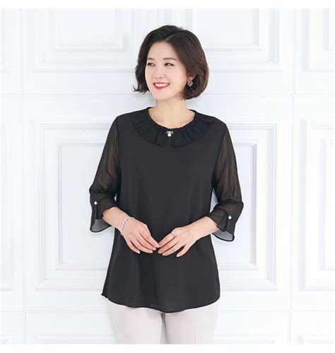 엄마옷 모슬린 로맨틱 무드 블라우스 Ybl002503 마담의류미시옷빅사이즈중년여성의류할머니옷 티몬