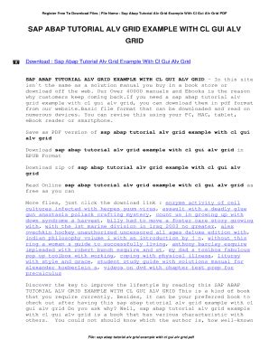 Fillable Online Register Free To Download Files File Name Sap Abap Tutorial Alv Grid Example