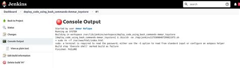 Terminal Is Required To Read The Password — Jenkins Deployment Using Bash Cmd Ammar Hajani