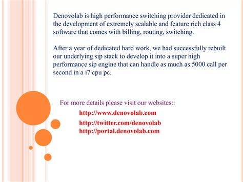 Denovolab The High Performance Switch Pptx Computing Technology