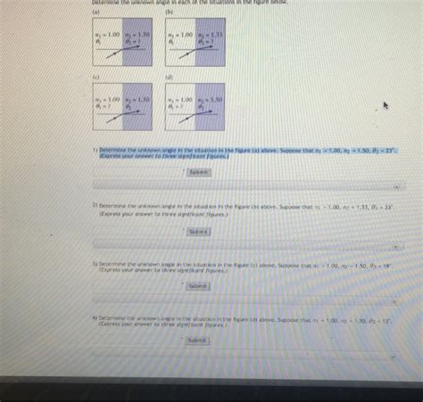 Solved Determine The Unknown Angle In Each Of The Situations Chegg Com