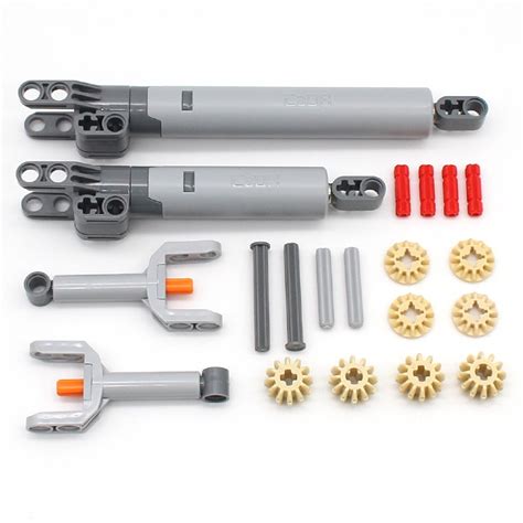 22pcs Technic Compatible Lego Parts Gear Axle Linear Actuator Set Moc