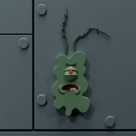 🧲 Spongebob Squished Plankton・ Obj File For 3d Printing・cults