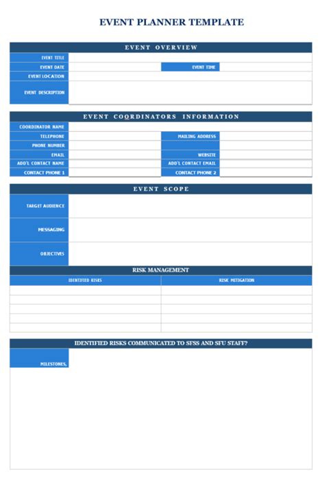 role of an event planner in parties free word and excel templates