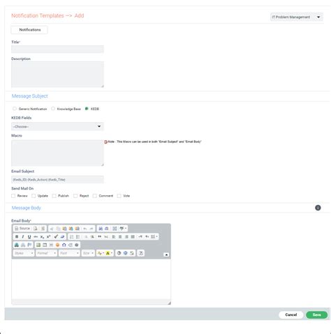 Email Notification Templates