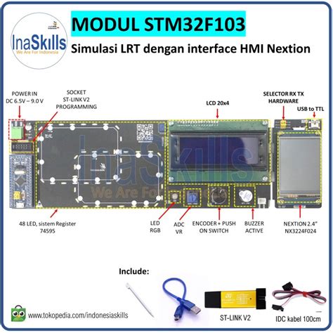 Jual Modul Stm32f103 Simulasi Lrt And Hmi Nextion Nx3224f024 Kota Bekasi Inaskills Electronics