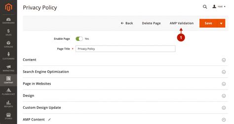 how to edit amp content for magento 2 cms pages plumrocket documentation
