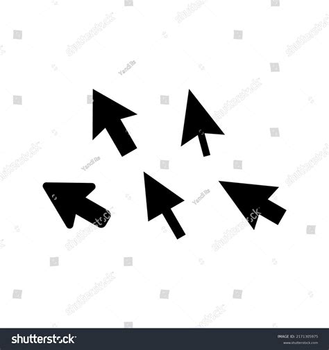 cursor icon set vector symbol design stock vector royalty free