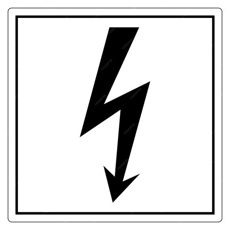 Premium Vector Lightning Bolt Symbol Icon For Safety Signage