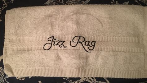 Jizz Rag Fancy Font Cum Rag White All Cotton Wash Cloth Size Etsy