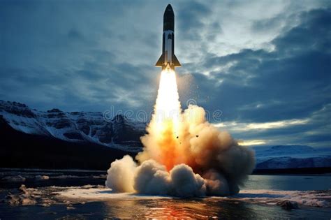 Launch Of A Nuclear Ballistic Intercontinental Missile From Submarine