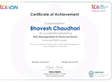 Bhavesh Chaudhari On Linkedin Tcs Ion