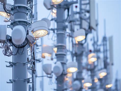 A Close Up View Of A Cutting Edge Telecom Antenna Stock Illustration