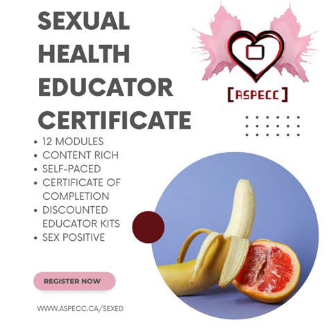 Sexual Health Educator Certificate Advocating For Sex Positive