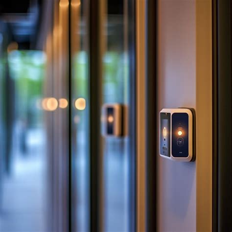 A Closeup Of Iot Sensors Installed In A Building For Monitoring Temperature Humidity And