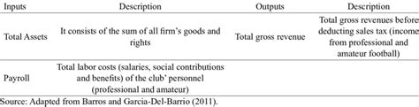 Variables Used In Dea Application Download Table