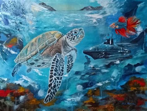 Artrewards Turtles Tranquil Journey A Spiritual Dive Into The