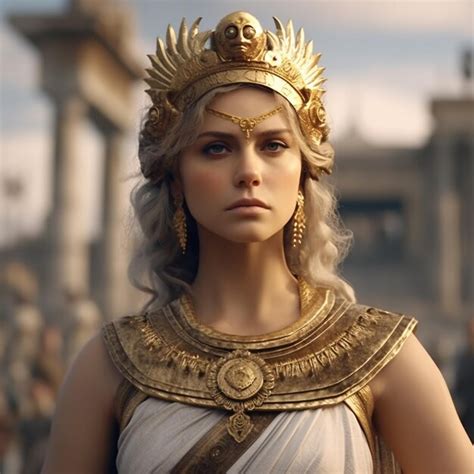 Premium Ai Image A Model With A Crown And Gold Crown On It