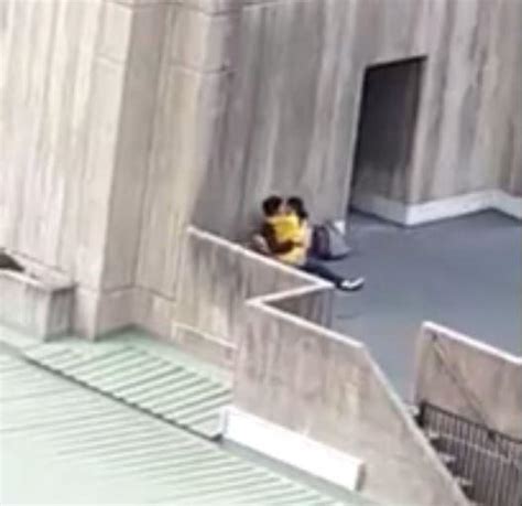 Moment Randy Couple Are Caught Romping Against A Concrete Wall At A University In Sydney The