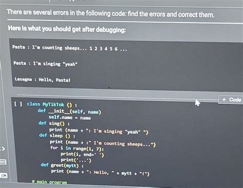Solved Here Are Several Errors In The Following Codes Find