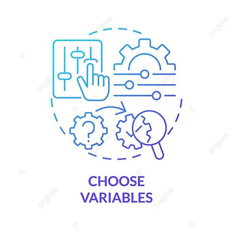 Choose Variables Blue Gradient Concept Icon Cause Art Dependent Vector Cause Art Dependent