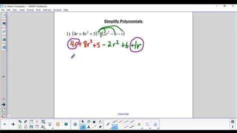 Simplify Polynomials Youtube