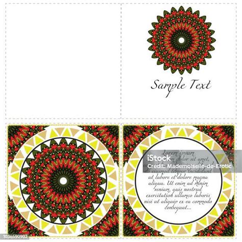 인사말 및 비즈니스 카드에 대 한 서식 파일이입니다 벡터 일러스트입니다 와 오리엔탈 패턴입니다 만다라입니다 웨딩 초대장 0명에 대한 스톡 벡터 아트 및 기타 이미지 Istock