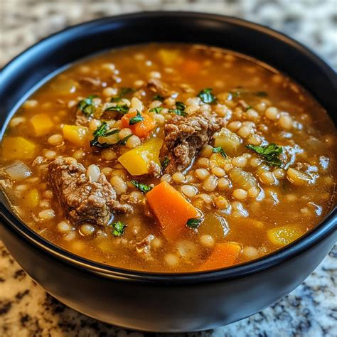 Barley Beef And Lentil Soup Naneg Recipes