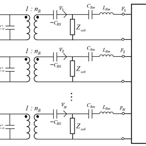 Equivalent Circuit Of A 1d Cmut Array Download Scientific Diagram