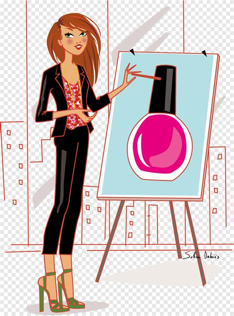 매니큐어 매니큐어 페디큐어 미용실 네일 손 만화 Png Pngegg