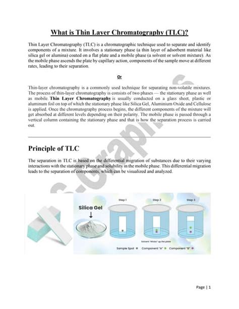 Tlc Thin Layer Chromatography Ppt