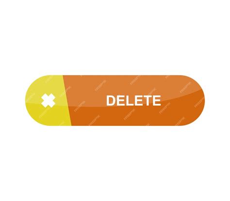 Premium Vector Delete Button