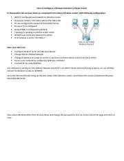 How To Configure A Wireless Network In Packet Tracer Course Hero