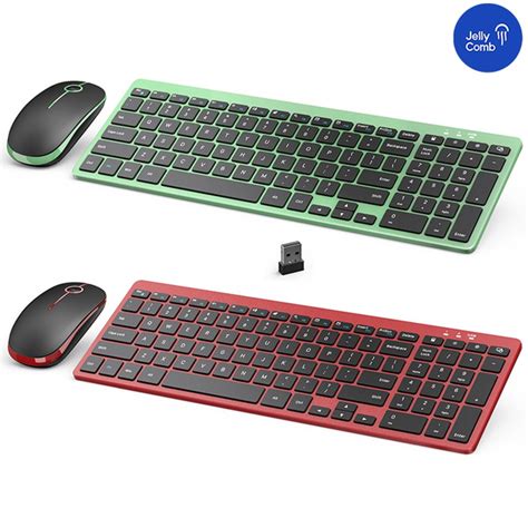 Jelly Comb Wireless Keyboard And Mouse 2 4g Ultra Slim Wireless Keyboard Mouse Combo Silent