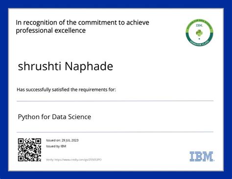 shrushti naphade on linkedin ibmcertification python