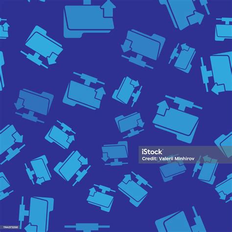 블루 배경 파란색 Ftp 폴더 다운로드 아이콘 완벽 한 패턴입니다 소프트웨어 업데이트 전송 프로토콜 라우터 팀워크 도구 관리 복사 프로세스의 개념 벡터 일러스트 0명에 대한