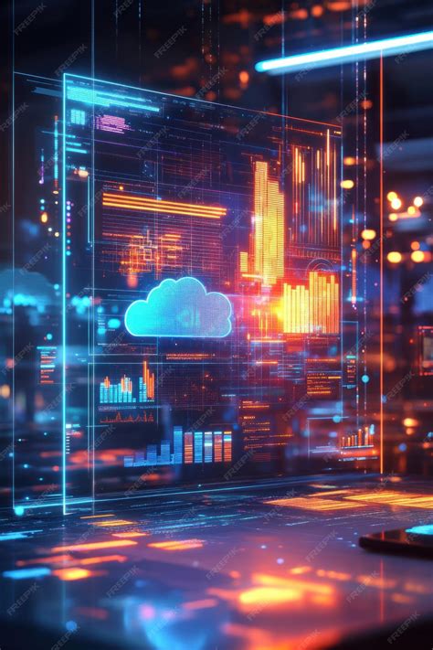 Cloud Analytic Tools An Advanced Holographic Visual Of A Cloud