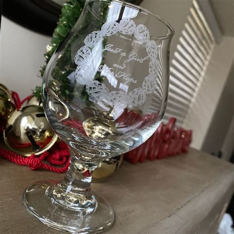Custom Beer Tulip Glass Personalized And Engraved Stemmed Beer Glass Add Your Text Design Or