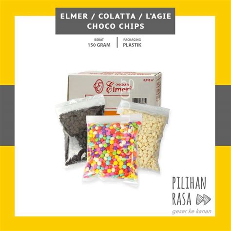 Jual Half Round Chocochips Elmer 150gr Coklat Chip Cone Choco Chips Chocolate Chip Coklat