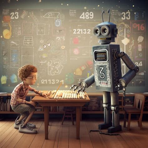 Premium Ai Image Math With Robots