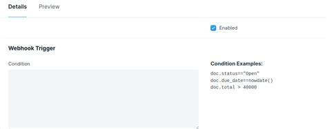 How To Set The Warehouse Name For Creating An Item In Webhook Trigger