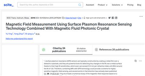 Magnetic Field Measurement Using Surface Plasmon Resonance Sensing