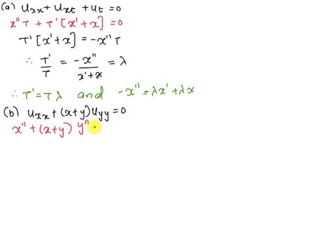 Solved Determine Whether The Method Of Separation Of Variables Can Be Used To Replace The Given