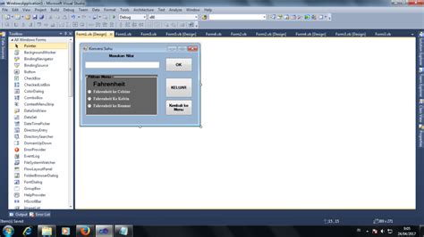 Membuat Program Menghitung Konversi Suhu Dengan Vb 2010 Comunity Developer Rantau