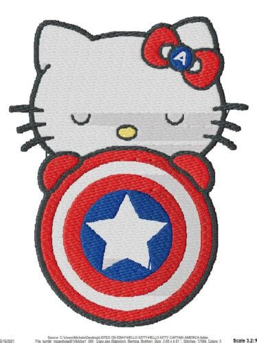 Hello Kitty Captain America Embroidery Machine India Ubuy