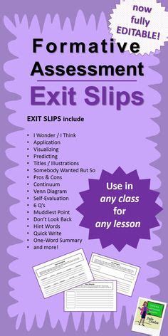 Higher Order Thinking Across The Curriculum Formative Assessment Exit Slips Formative