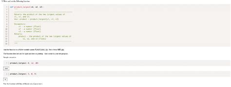 Solved 3 Write And Test The Following Function Def Product Chegg Com
