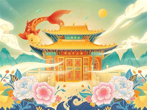 线性中国风插画 苏玖yiyi 站酷ZCOOL