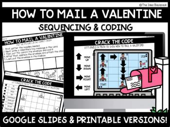 How To Mail A Valentine Valentine S Day SEQUENCING CODING HOUR OF CODE