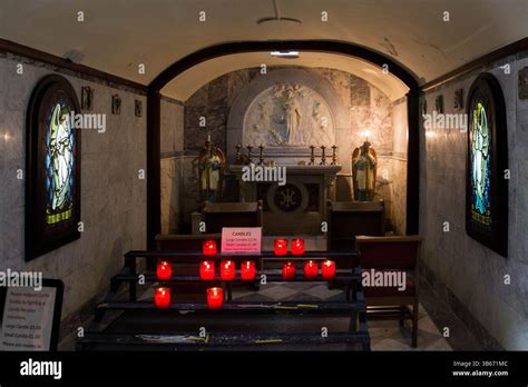 Candle Station In Chapel Of Our Lady Of The Angels An Underground